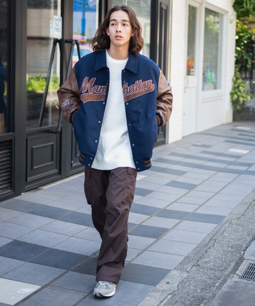 Yahoo!オークション - 「WEGO」 スタジャン LARGE ダークグリーン メン...