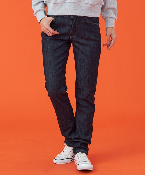 EDWIN ジーンズ デニム デニムパンツ LADIES 「裏フリースであったかい。」インターナショナルベーシックBODY FIREゆったりストレート : ZOZOTOWN Yahoo!店 ...