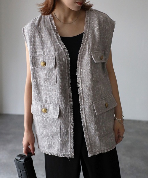 Riberry（リベリー） ベスト FREE グレー レディース : ZOZOTOWN Yahoo!店 - 通販 - Yahoo!ショッピング