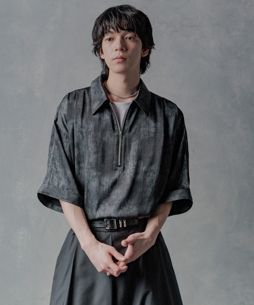 HARE シャツ 「SET UP対応」DABOルーズハーフジップシャツ(HARE) メンズ : ZOZOTOWN Yahoo!店 - 通販 - Yahoo!ショッピング