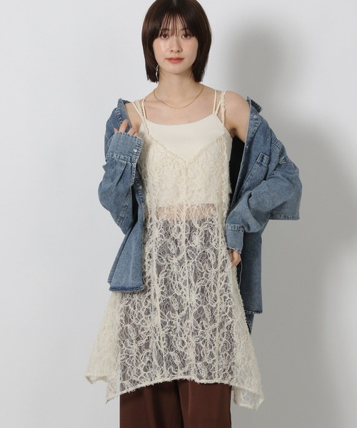 LAKOLE チュニック 2WAY起毛レースキャミワンピース / 592584 : ZOZOTOWN Yahoo!店 - 通販 - Yahoo!ショッピング