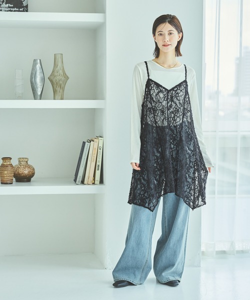 LAKOLE チュニック 2WAY起毛レースキャミワンピース / 592584 : ZOZOTOWN Yahoo!店 - 通販 - Yahoo!ショッピング