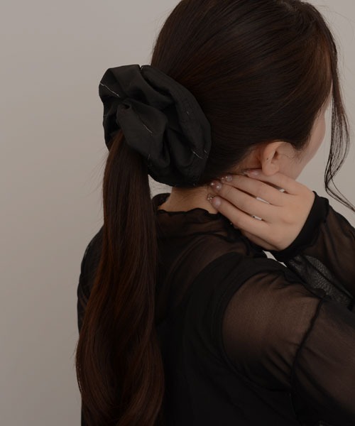 VIBGYOR Women シュシュ 「resonance」ニュアンスデザイン モノトーン シンプル ビッグシュシュ : ZOZOTOWN Yahoo!店 - 通販 - Yahoo!ショッピング