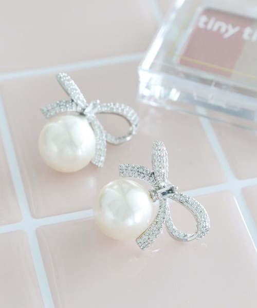ピアス パール調キラキラリボンピアス「tiny tiny(ティニーティニー)」 レディース : 80003891 : ZOZOTOWN Yahoo!店 - 通販 - Yahoo!ショッピング
