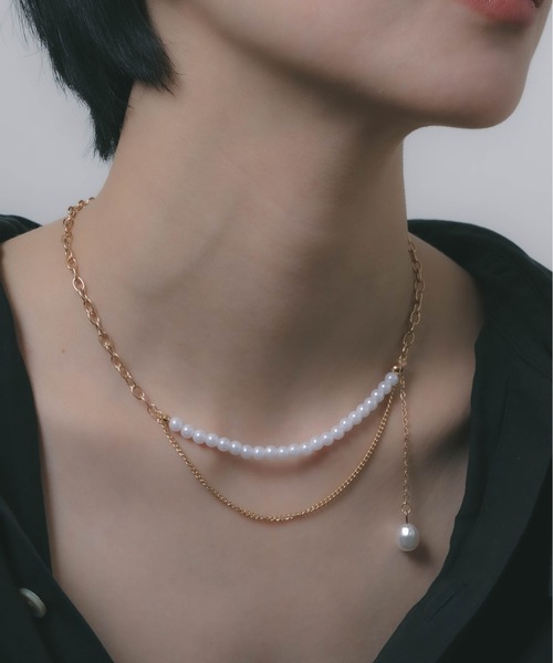 yu-ka ネックレス YU-KA:マルチチェーンパールネックレス レディース : ZOZOTOWN Yahoo!店 - 通販 - Yahoo!ショッピング