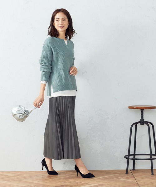 Yahoo!オークション - 「COMME CA ISM」 プリーツスカート MEDIUM ベー...