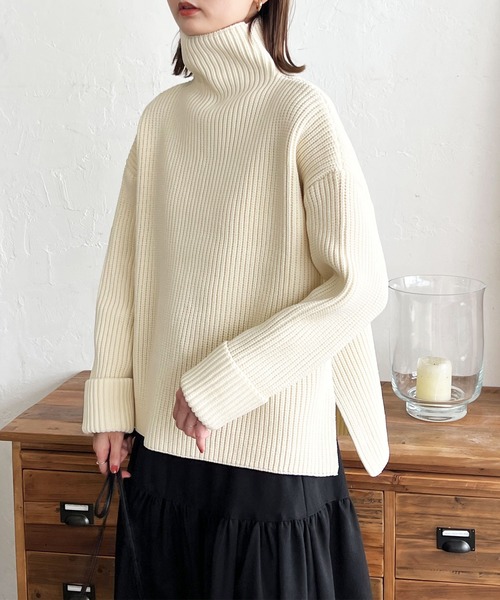 LIAN（リアン） タートルネックニット FREE アイボリー レディース