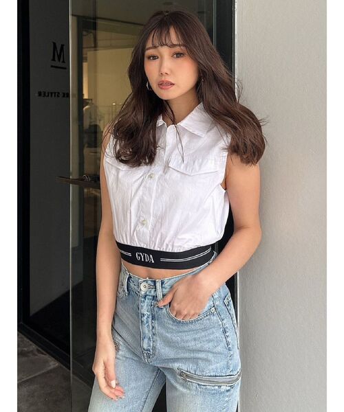 GYDA（ジェイダ） シャツ ブラウス GYDAラインパワショルブラウス レディース : ZOZOTOWN Yahoo!店 - 通販 - Yahoo!ショッピング