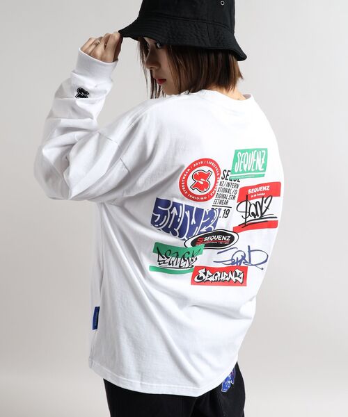 Yahoo!オークション - 「SEQUENZ」 長袖Tシャツ MEDIUM カーキ メンズ