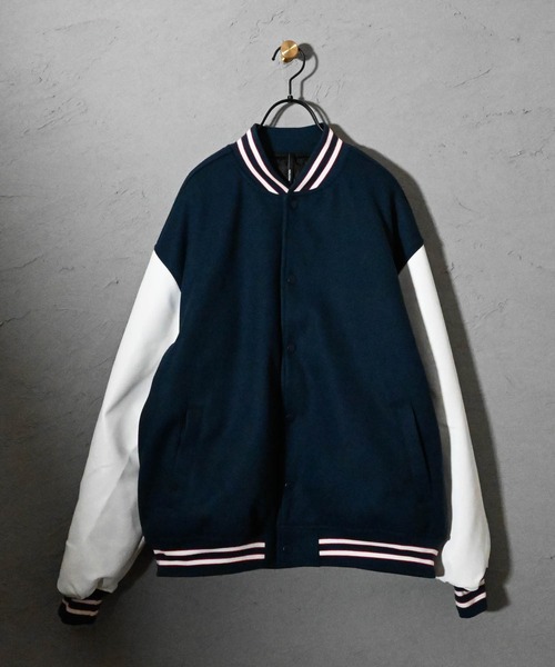Yahoo!オークション - 「Ritzy」 「HALHAM」スタジャン MEDIUM ブラッ...