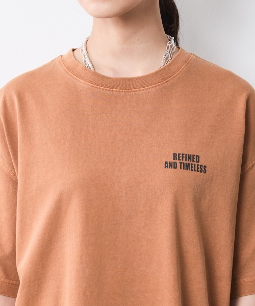 CHIC STYLE（シックスタイル） tシャツ ピグメント染ロゴプリントTシャツ「大きいサイズ有」シックスタイル レディース メンズ ...