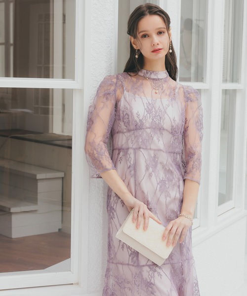 Dorry Doll 「Dorry Doll」 7分袖ワンピース L ラベンダー レディース : ZOZOTOWN Yahoo!店 - 通販 - Yahoo!ショッピング