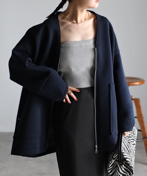 ＆HALF 「＆HALF」 「noa-ge」ノーカラーコート FREE ブルー レディース : ZOZOTOWN Yahoo!店 - 通販 - Yahoo!ショッピング