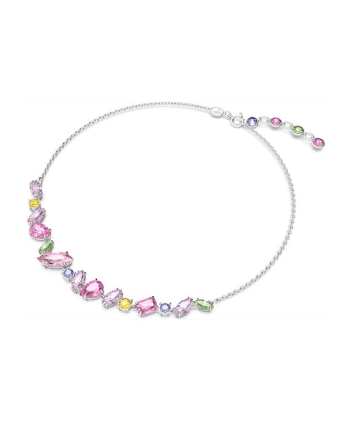 ネックレス 【公式】【スワロフスキー】Gema ネックレス， ミックスカット， マルチカラー， ロジウム・プレーティング :72417898 ...