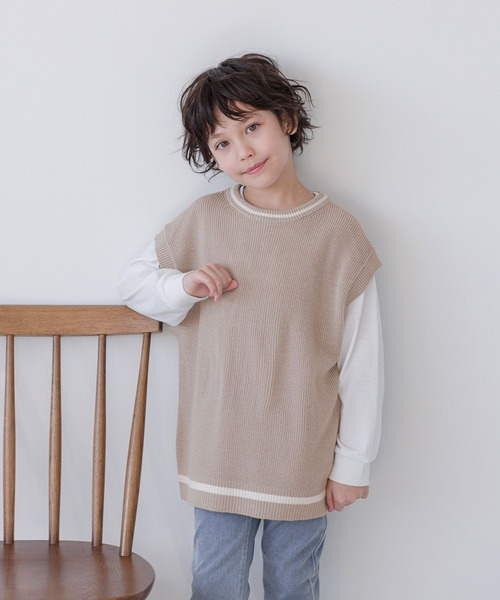 GLOBAL WORK 「GLOBAL WORK」 「KIDS」ノースリーブニット 130cm グレイッシュベージュ キッズ : ZOZOTOWN Yahoo!店 - 通販 - Yahoo ...