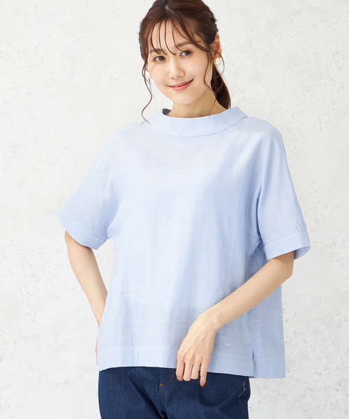 DECOY SINCE 1981 「DECOY 1981」 半袖ブラウス 11号 サックスブルー レディース : ZOZOTOWN Yahoo!店 - 通販 - Yahoo!ショッピング