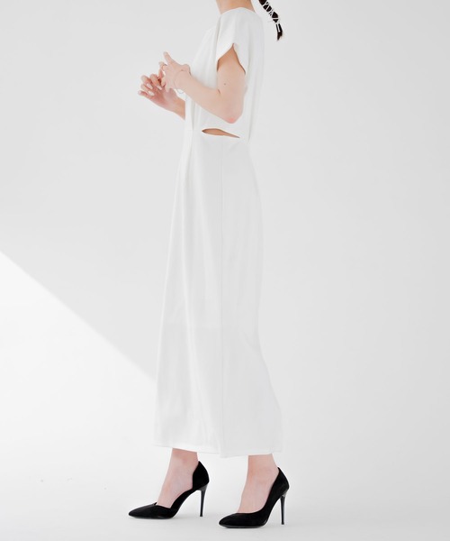 Yahoo!オークション - 「qumerry.」 半袖ワンピース MEDIUM ブラック ...