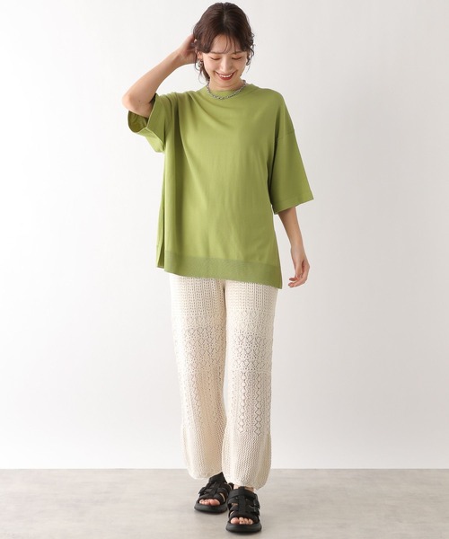 ニット 14ゲージ5分袖クルーネック 987572 :82227903:ZOZOTOWN Yahoo!店 - 通販 - Yahoo!ショッピング