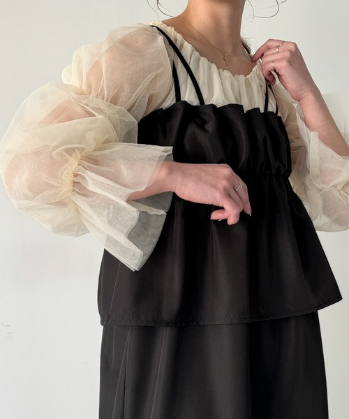 Yahoo!オークション - 「JUNOAH」 キャミソールワンピース SMALL モカ ...