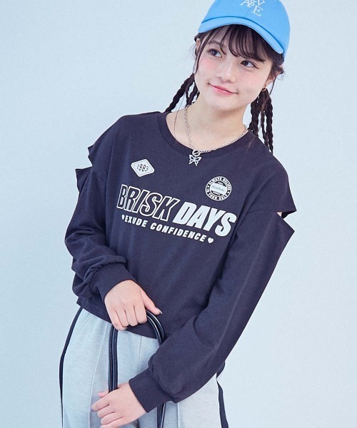 chum by devirock tシャツ 「chum」えらべる プリントアソート クロップド丈 長袖Tシャツ キッズ 子供服 女の子 : ZOZOTOWN Yahoo!店 - 通販 ...