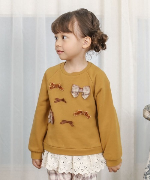 Biquette Club トレーナー リボン裾フリルトレーナー キッズ 子供服 女の子 : ZOZOTOWN Yahoo!店 - 通販 - Yahoo!ショッピング