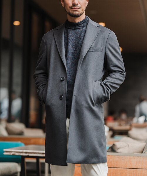 EDIFICE 「EDIFICE」 チェスターコート 48 チャコールグレー メンズ : ZOZOTOWN Yahoo!店 - 通販 - Yahoo!ショッピング