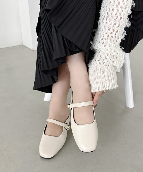 CLEA パンプス レトロストラップフラットミュール : ZOZOTOWN Yahoo!店 - 通販 - Yahoo!ショッピング