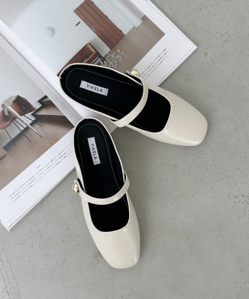 CLEA パンプス レトロストラップフラットミュール : ZOZOTOWN Yahoo!店 - 通販 - Yahoo!ショッピング