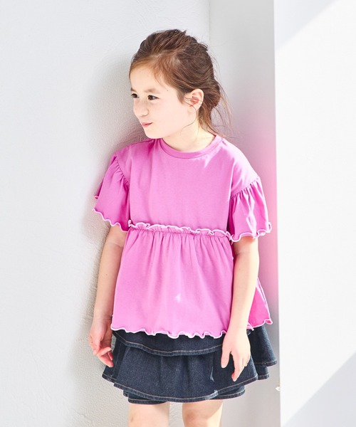 pairmanon tシャツ 「綿100%」配色メロー ペプラムTシャツ キッズ 子供服 女の子 : ZOZOTOWN Yahoo!店 - 通販 - Yahoo!ショッピング