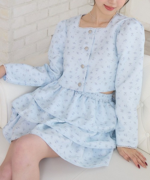 Emsexcite アウター 花柄フリルJK＆SKセット レディース : ZOZOTOWN Yahoo!店 - 通販 - Yahoo!ショッピング