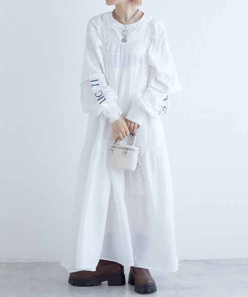 Yahoo!オークション - 「w closet」 キャミソールワンピース FREE ピン...