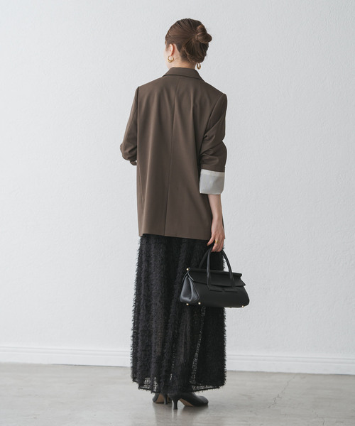 NOBLE（ノーブル） スカート フェザーチュールフレアスカート