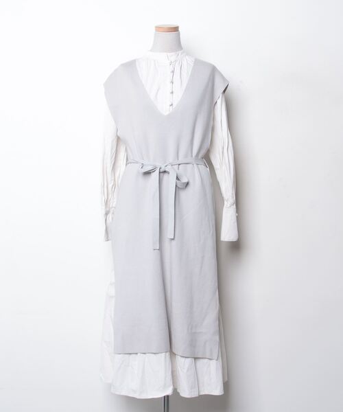 SNIDEL 「SNIDEL」 コンビワンピース - グレー レディース : ZOZOTOWN Yahoo!店 - 通販 - Yahoo!ショッピング