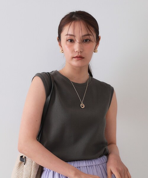 OPAQUE.CLIP tシャツ ノースリーブリブカットソー「洗濯機洗い可」 レディース : ZOZOTOWN Yahoo!店 - 通販 - Yahoo!ショッピング