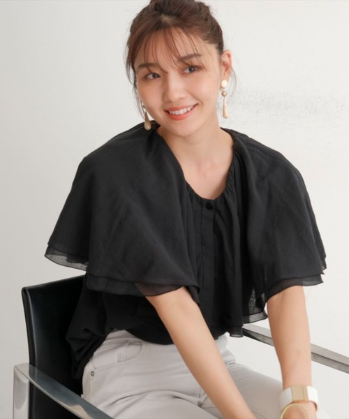 JUSGLITTY 「JUSGLITTY」 半袖ブラウス 2 ネイビー レディース : ZOZOTOWN Yahoo!店 - 通販 - Yahoo!ショッピング