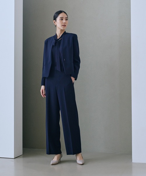 ROPE'（ロペ） パンツ トリアセダブルクロス ストレートワイドパンツ