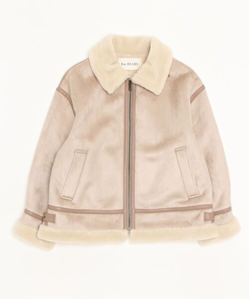 Ray BEAMS（レイ ビームス） ジップアップブルゾン 0 ベージュ
