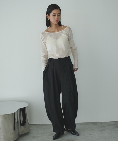 Yahoo!オークション - 「AIC.」 スラックス MEDIUM グレー レディース