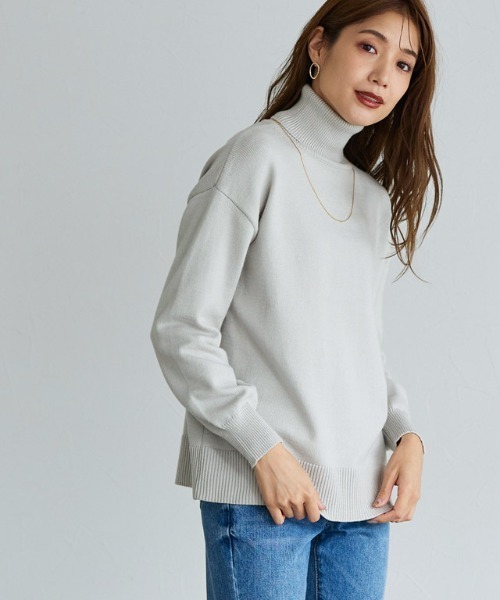 「Pierrot」 タートルネックニット L ライトグレー レディース : 84183922 : ZOZOTOWN Yahoo!店 - 通販 ...