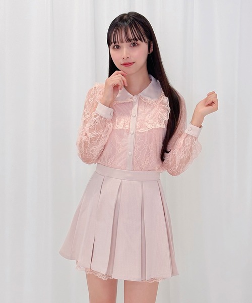 Honey Cinnamon スカート 裾レースツイードプリーツスカート レディース : ZOZOTOWN Yahoo!店 - 通販 - Yahoo!ショッピング