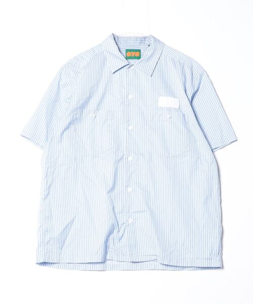 THOMAS MASON 「THOMAS MASON」 ストライプ柄半袖シャツ X-LARGE ブルー メンズ : ZOZOTOWN Yahoo!店 - 通販 - Yahoo!ショッピング