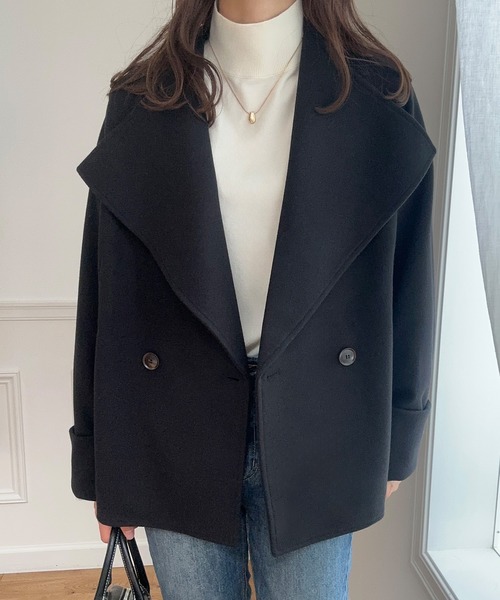 Yahoo!オークション - 「LAUIR」 コート LARGE ブラック レディース