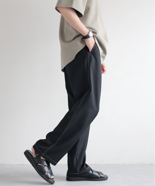 スラックス Stitch wide easy slacks/配色ステッチ/イージーワイドスラックス メンズ : 84835928 : ZOZOTOWN Yahoo!店 - 通販 - Yahoo ...