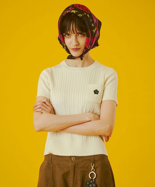 MARY QUANT（マリークヮント） 半袖ニット ONE SIZE レッド レディース : ZOZOTOWN Yahoo!店 - 通販 - Yahoo!ショッピング