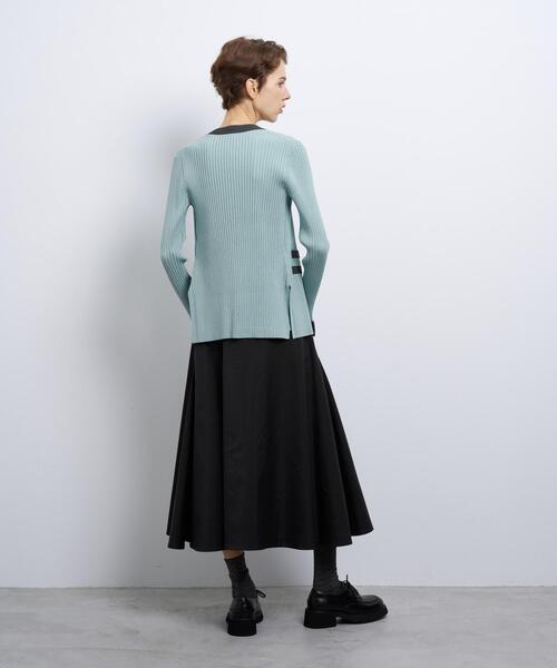 LANVIN en Bleu スカート ストレッチサテンフレアスカート : ZOZOTOWN