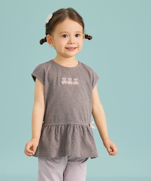 Combi mini チュニック ノースリーブ楊柳チュニック（リボンくま） キッズ 子供服 女の子 : ZOZOTOWN Yahoo!店 - 通販 - Yahoo!ショッピング