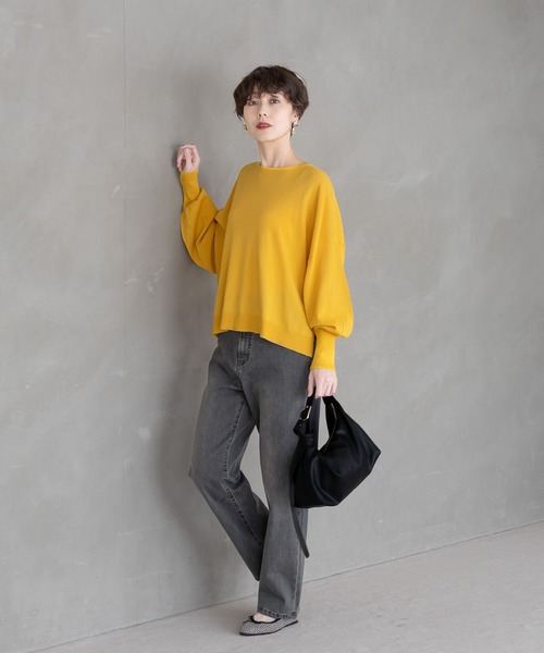 Elura ニット セーター サラサラタッチボートネックプルオーバー/ 291201 レディース : ZOZOTOWN Yahoo!店 ...