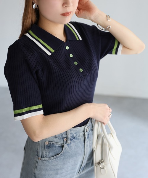 エルメス HERMES ポロシャツ 黄緑 ライムグリーン Hロゴ 刺繍 /FF