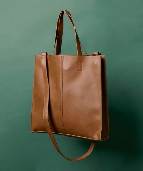 folka.（フォルカ） ショルダーバッグ バッグ 3-12B23 スクエア ビッグ ショルダーバッグ ベージュ ブラック グレー レディース ...