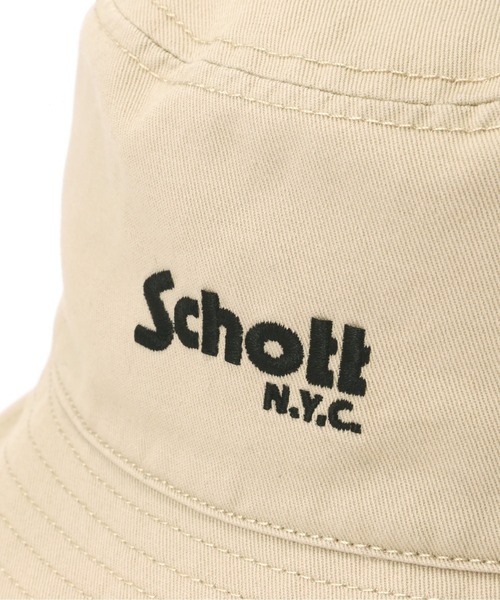 Schott N.Y.C（ショット） 帽子 ハット Schott/ショット/TWILL BUCKET HAT/ツイル バケットハット メンズ ...